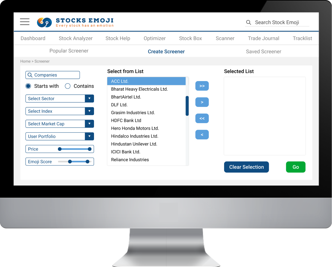 Stocks Emoji - Stock Research & Analysis | Screener | Portfolio Optimizer